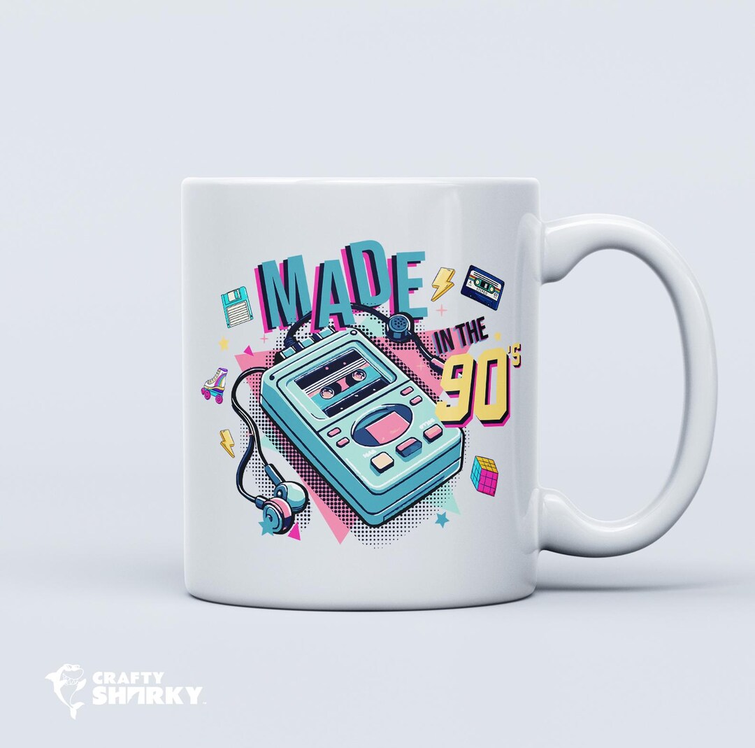 Made in 90s Mug, Back to the 90s Mug, Born in the 90s, Nostalgic 30th ...