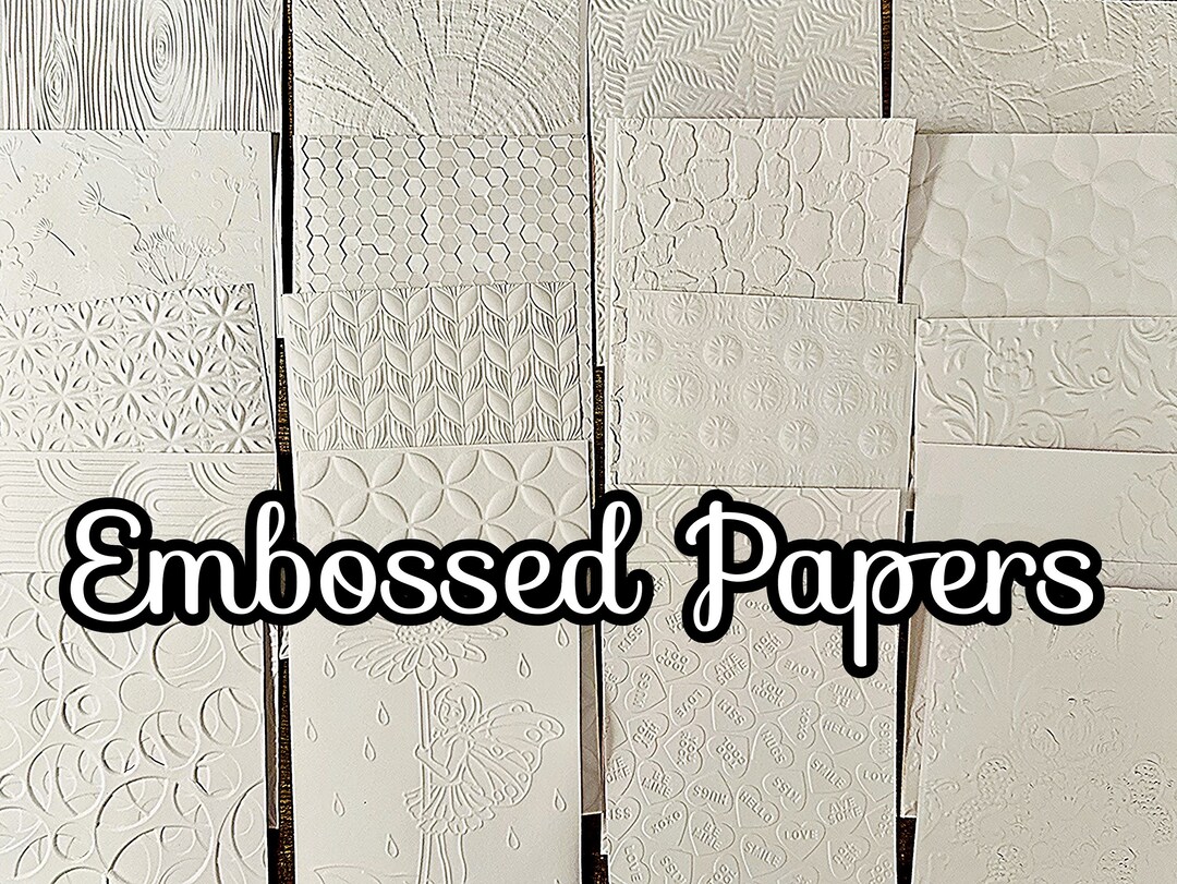 Embossed Paper MEGA Pack 21 Papers - Etsy UK