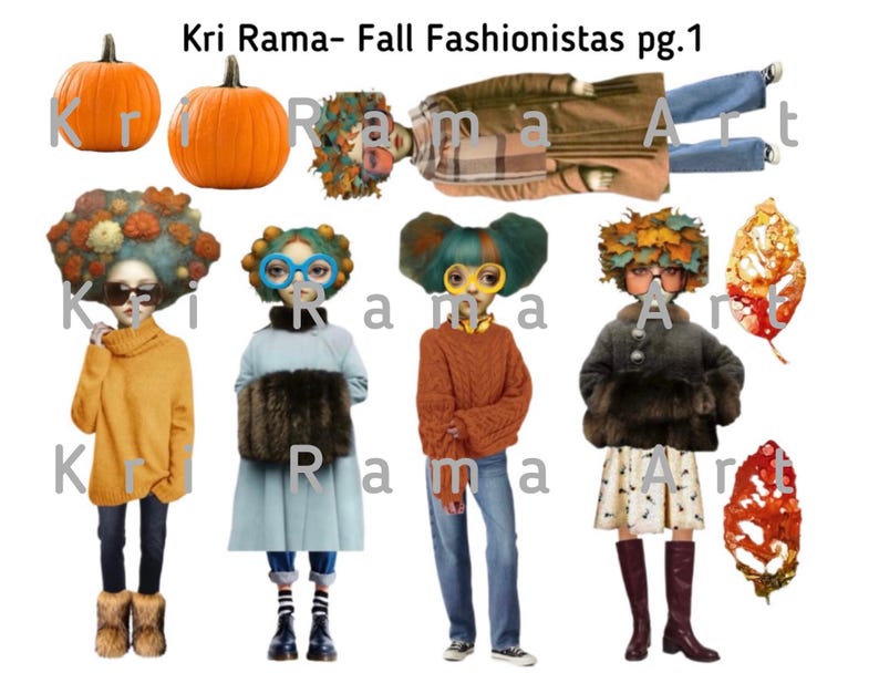 Papert Dolls- Fall Fashionistas - Art Dolls- 21 Dolls - Etsy Canada