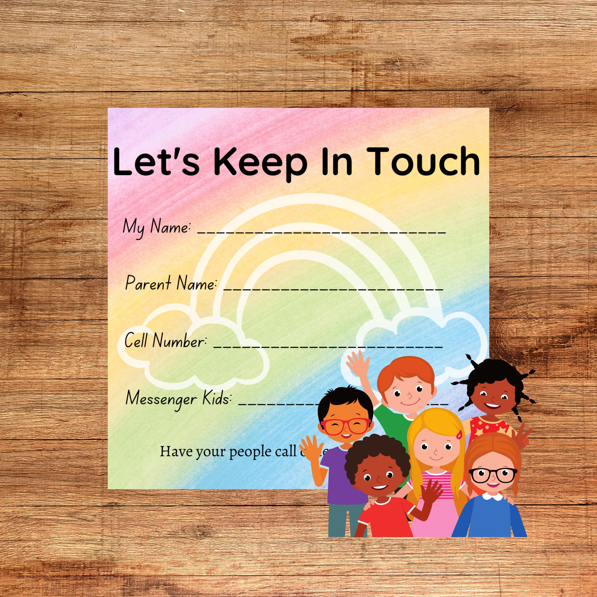 Rainbow Play Date Card, End of Year, Instant Download, Last Day of ...