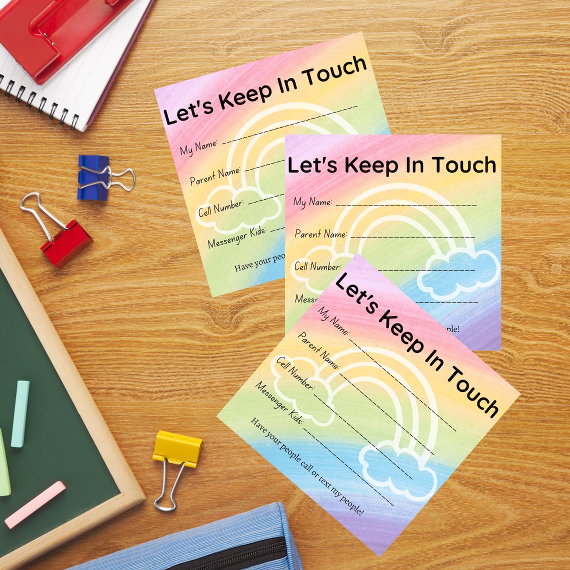Rainbow Play Date Card, End of Year, Instant Download, Last Day of ...