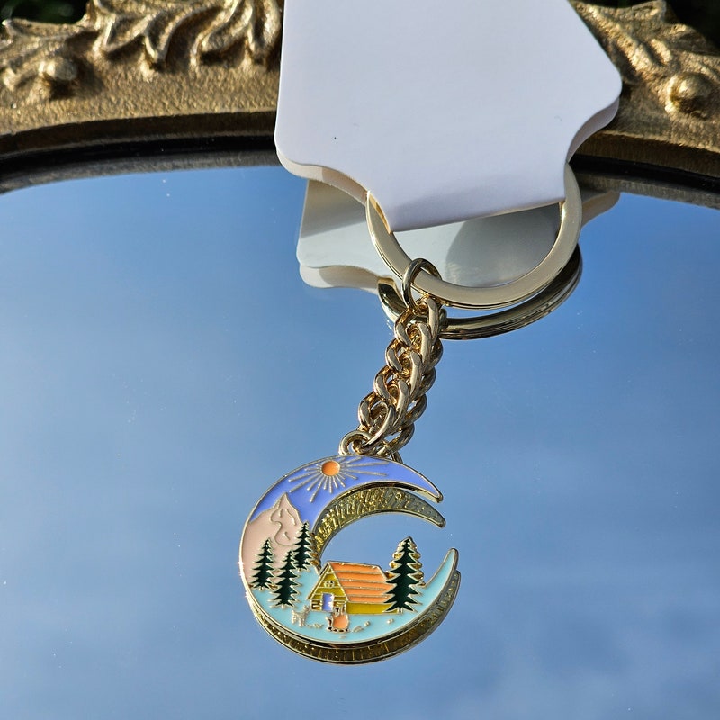 Mountain Keychain - Etsy