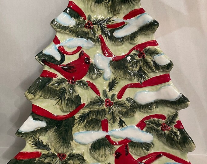 Susan Winget Certified International Holly Birds Large Platter Serving ...