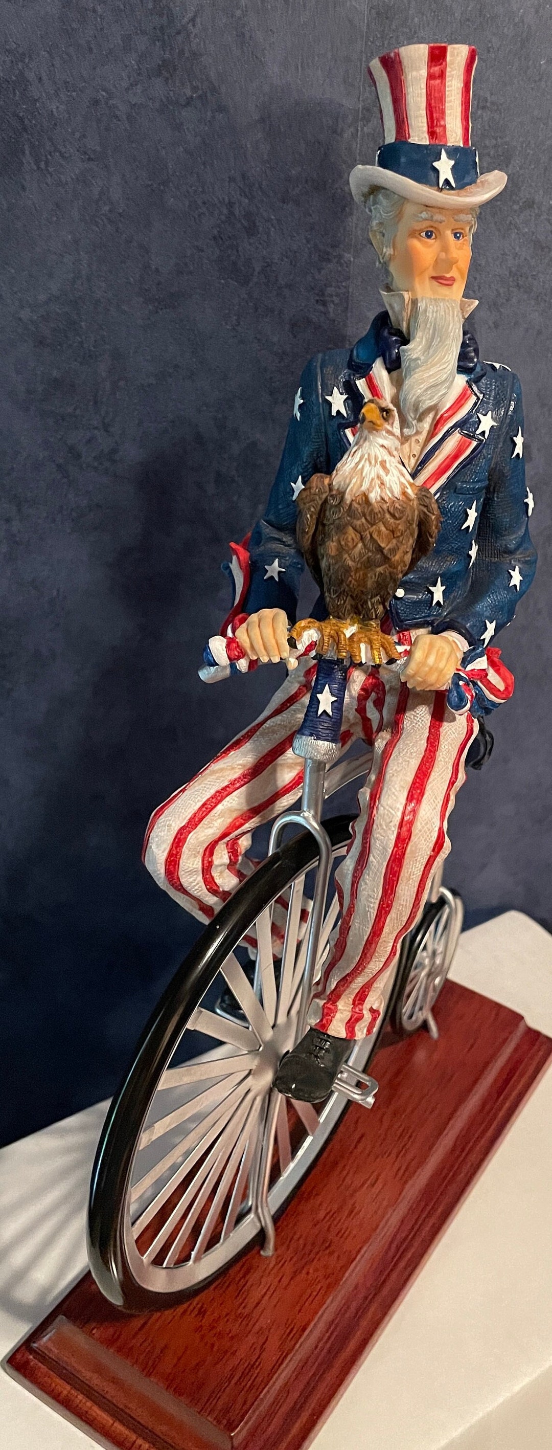 Lennox Patriot's Pride Uncle Sam on Bicycle Figurine - Etsy