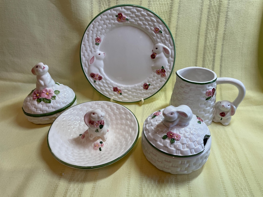 Vintage Avon Bunny Collection 5-pieece Set - Etsy