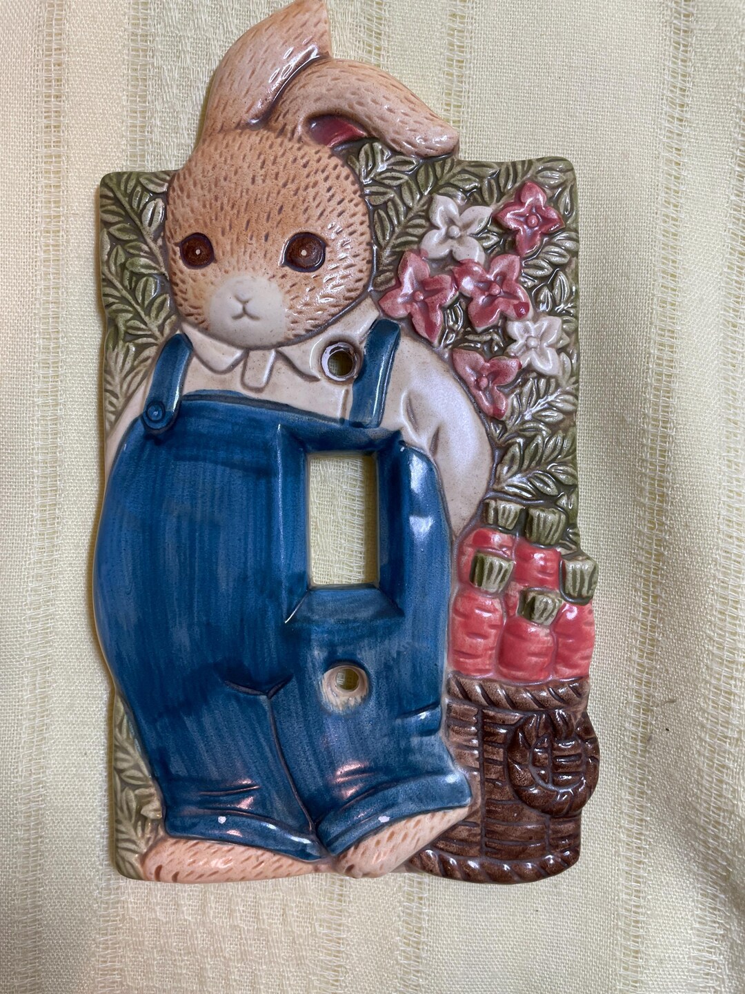 Vintage Peter Rabbit Ceramic Light Switch Plate Cover - Etsy
