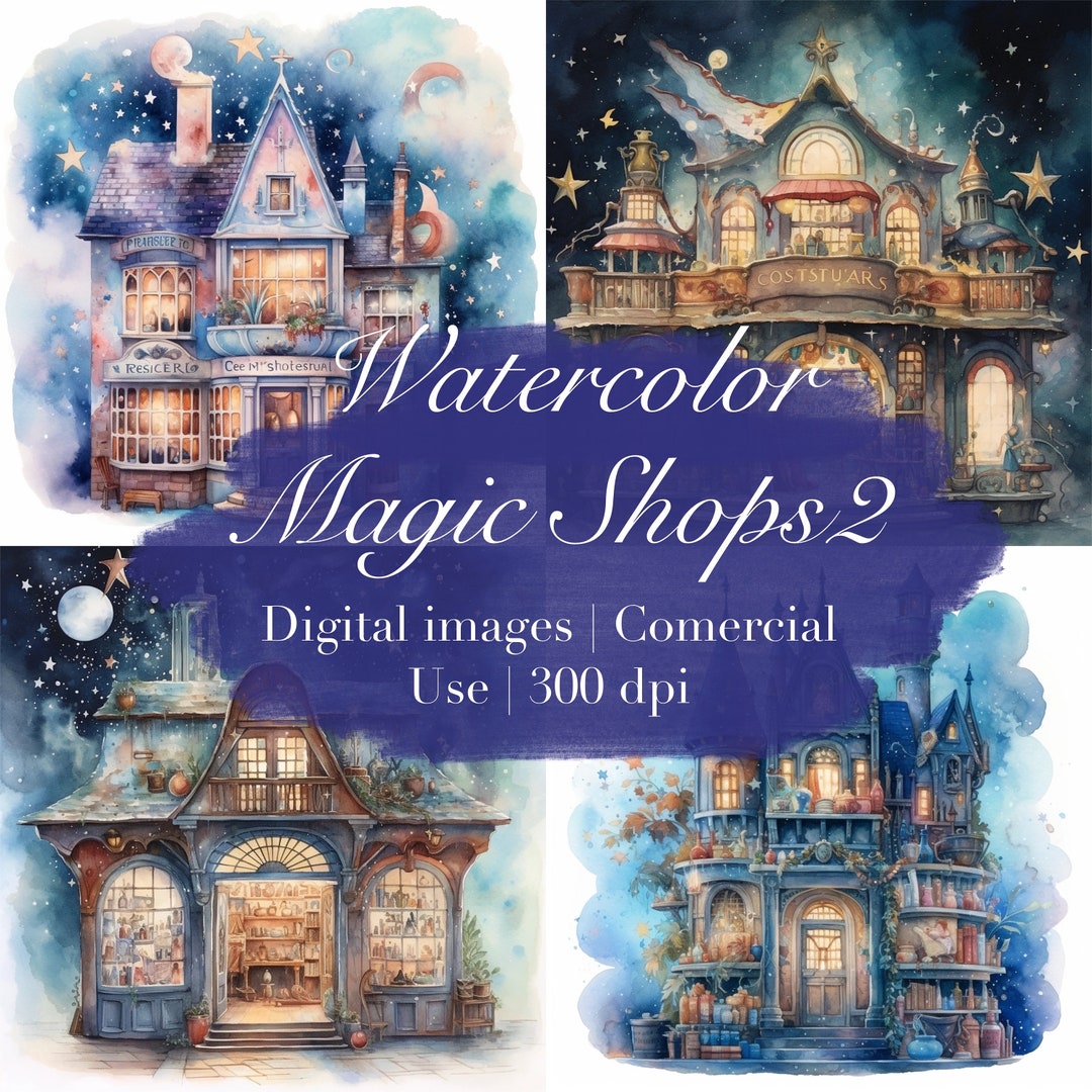Watercolor Magic Shop V.2 Digital Images for Personal and Commercial ...