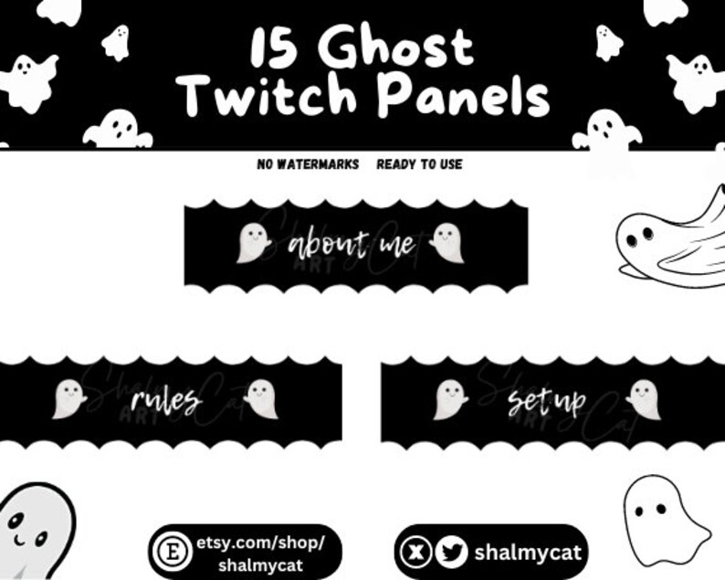 Ghost Twitch Panels - Etsy