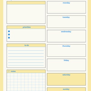 Weekly Planner - Etsy