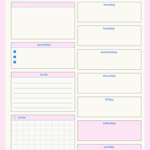 Weekly Planner - Etsy