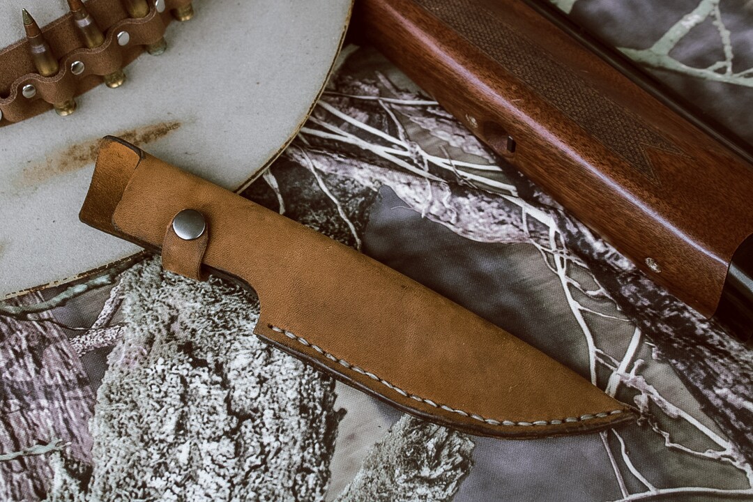 Leather Knife Sheath Handmade Hunting Fishing Outdoors EDC - Etsy