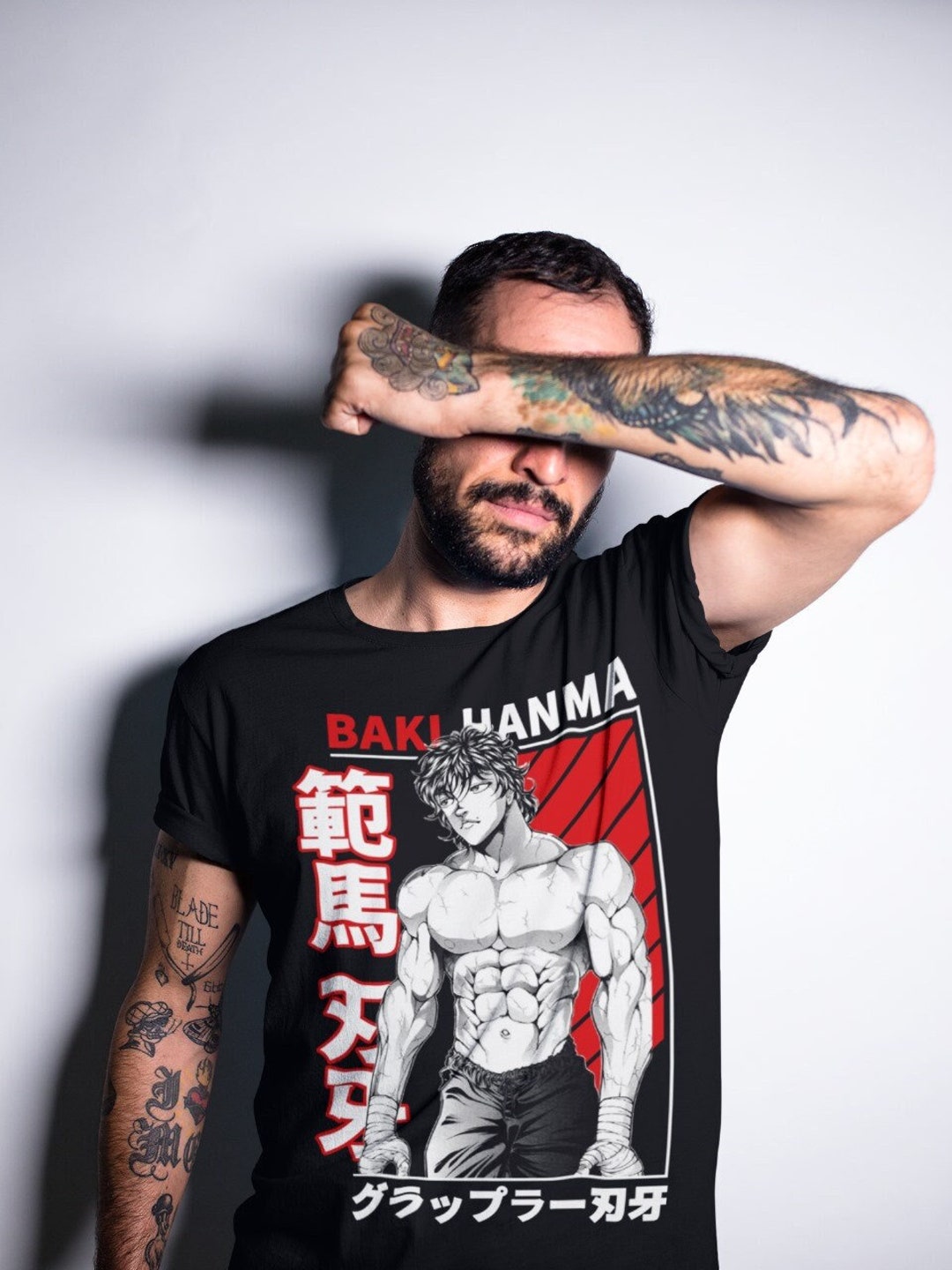 Baki Hanma T-shirt Anime Gift Shirt: Baki the Grappler Yujiro Boxing ...