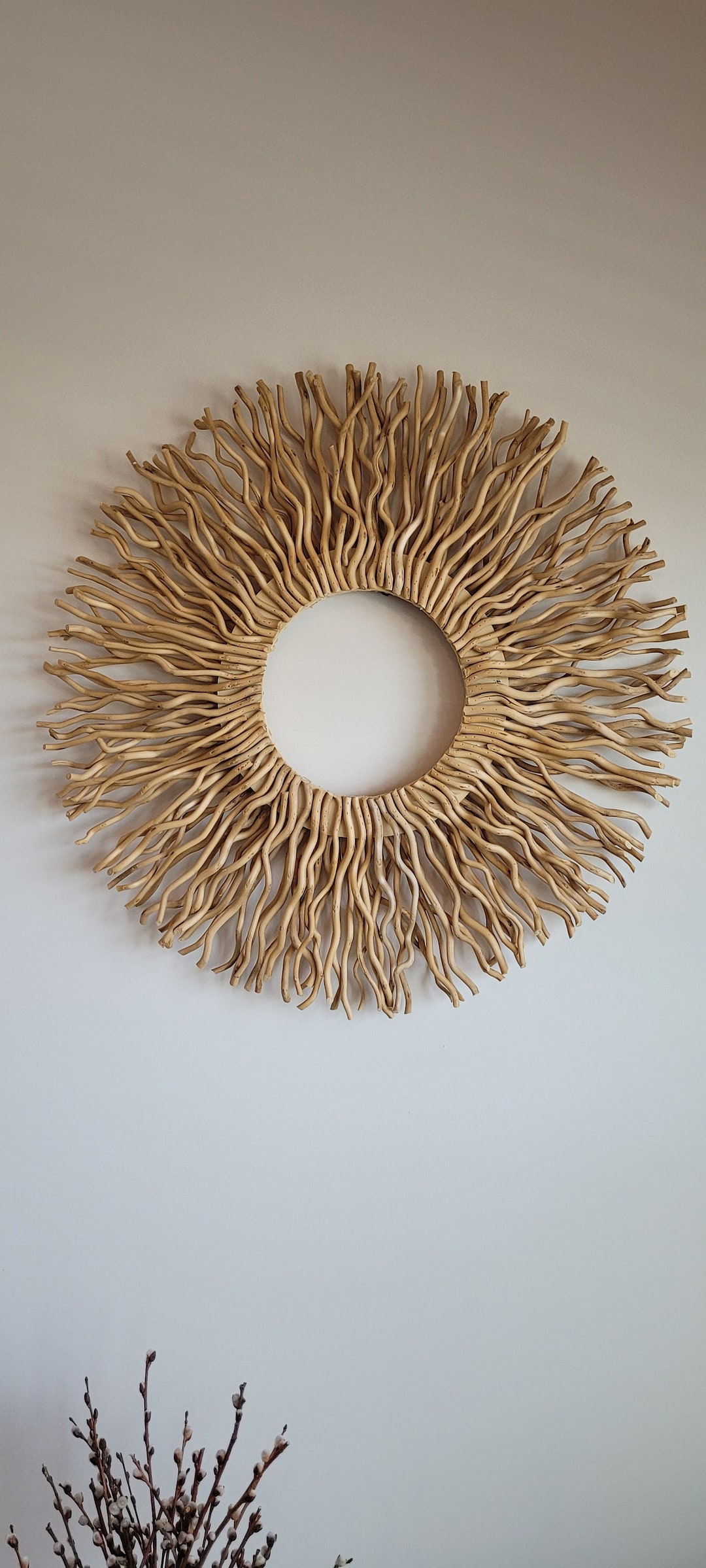 Authentic Mulberry Wall Decor-round Sunburst Decoration-handcrafted ...