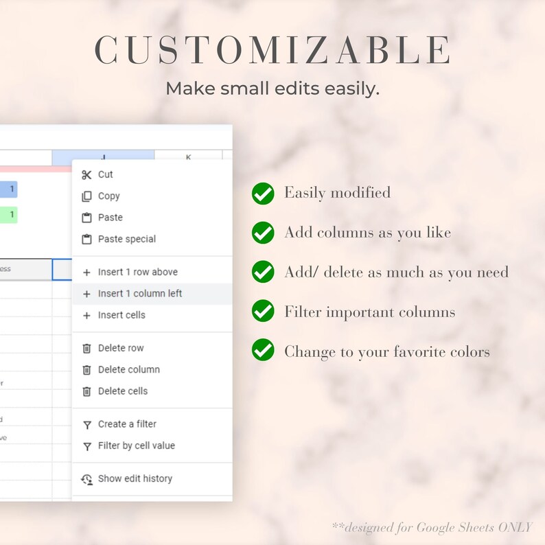 Client Tracker Google Sheets Client Management Spreadsheet Lead Tracker Digital Client List ...