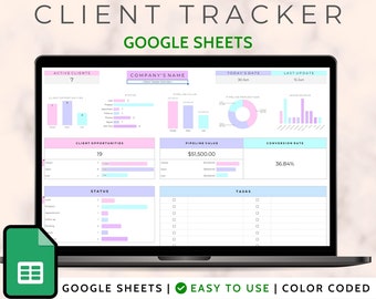 Client Tracker Google Sheets Client Management Spreadsheet Lead Tracker ...