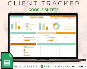 Lead Tracker Google Sheets Client Tracker Template Client Management Lead Sales Tracker Small ...