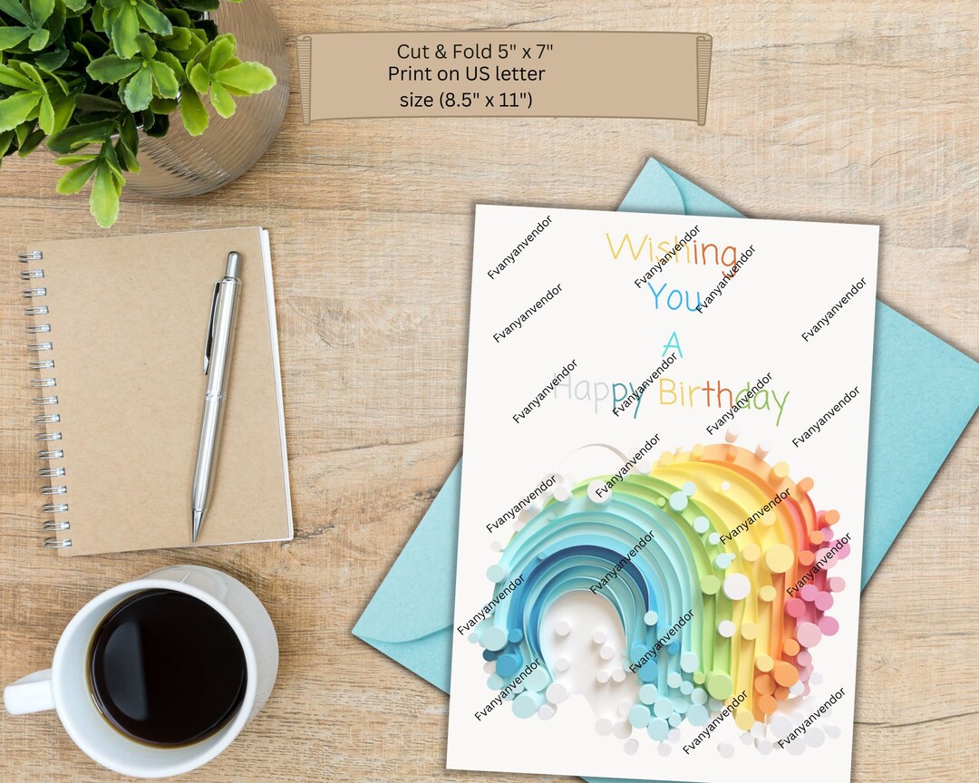 Printable Custom Birthday Card Digital Download Greeting - Etsy
