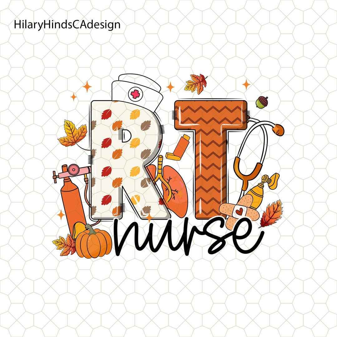 Fall RT Nurse Png, Nurse Png, Thanksgiving Nurse Png, Fall Nurse Png ...