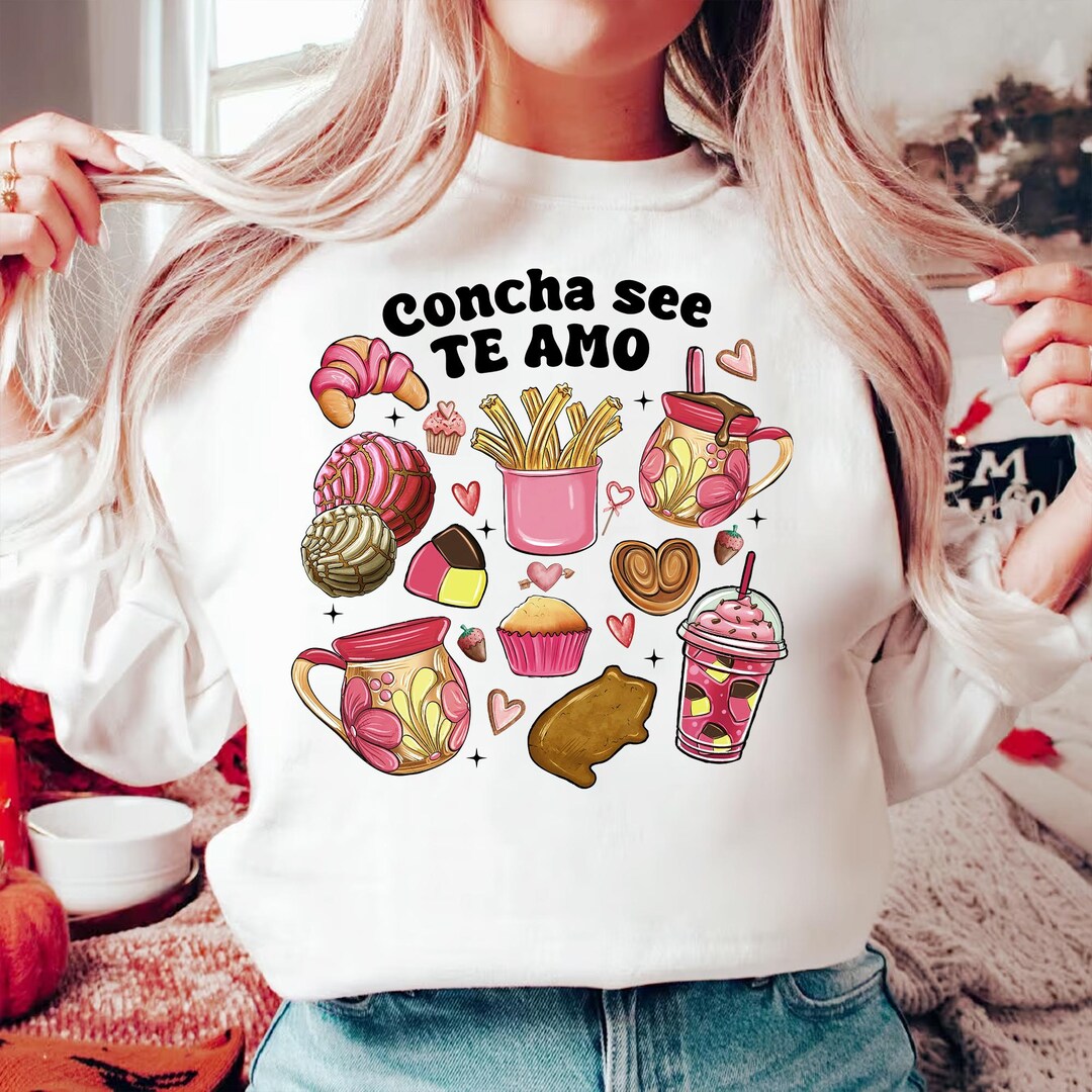 Concha See Te Amo Mexican Valentine Shirt, Valentines Day Shirt ...