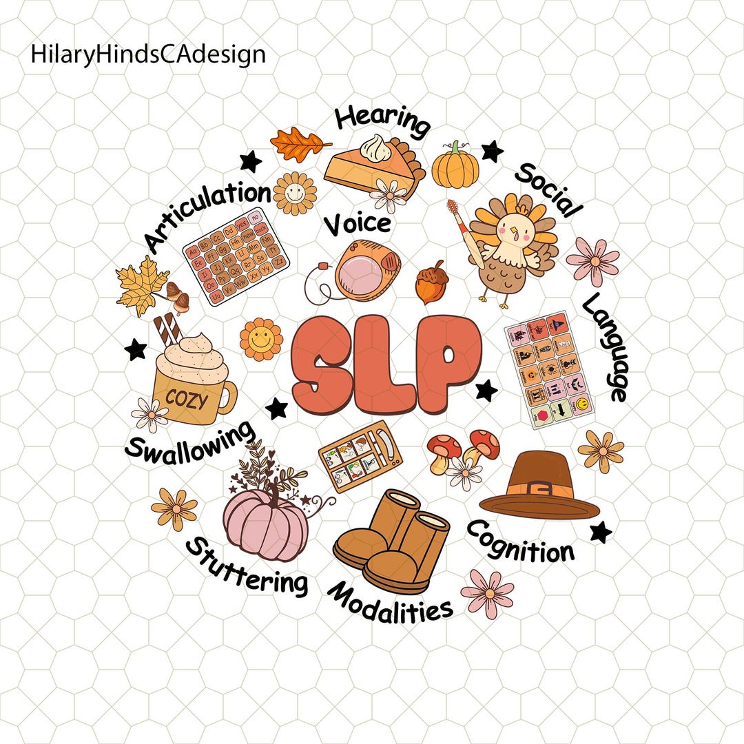 SLP Thanksgiving Fall Png, Speech Therapy Png, Thanksgiving Speech ...