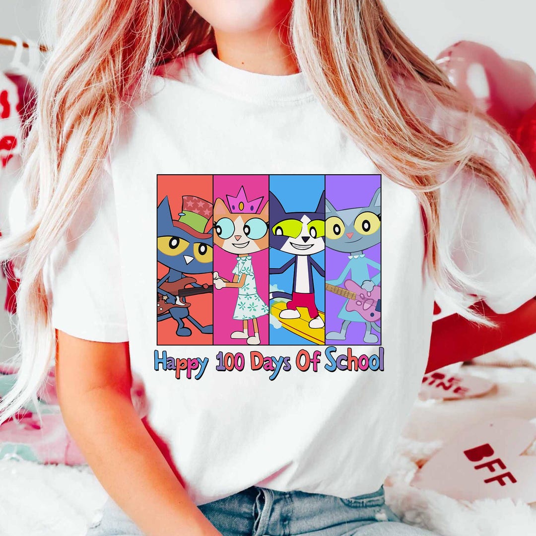 Happy 100 Days of School Pete the Cat Shirt, Happy 100 Day of School ...