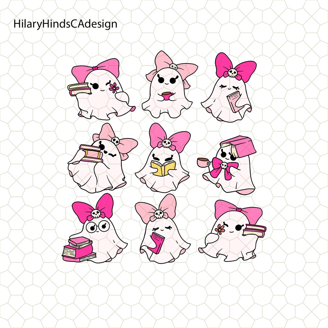 Cute Ghost Reading Books Halloween Png, Boo Ghost Halloween Png, Cute ...