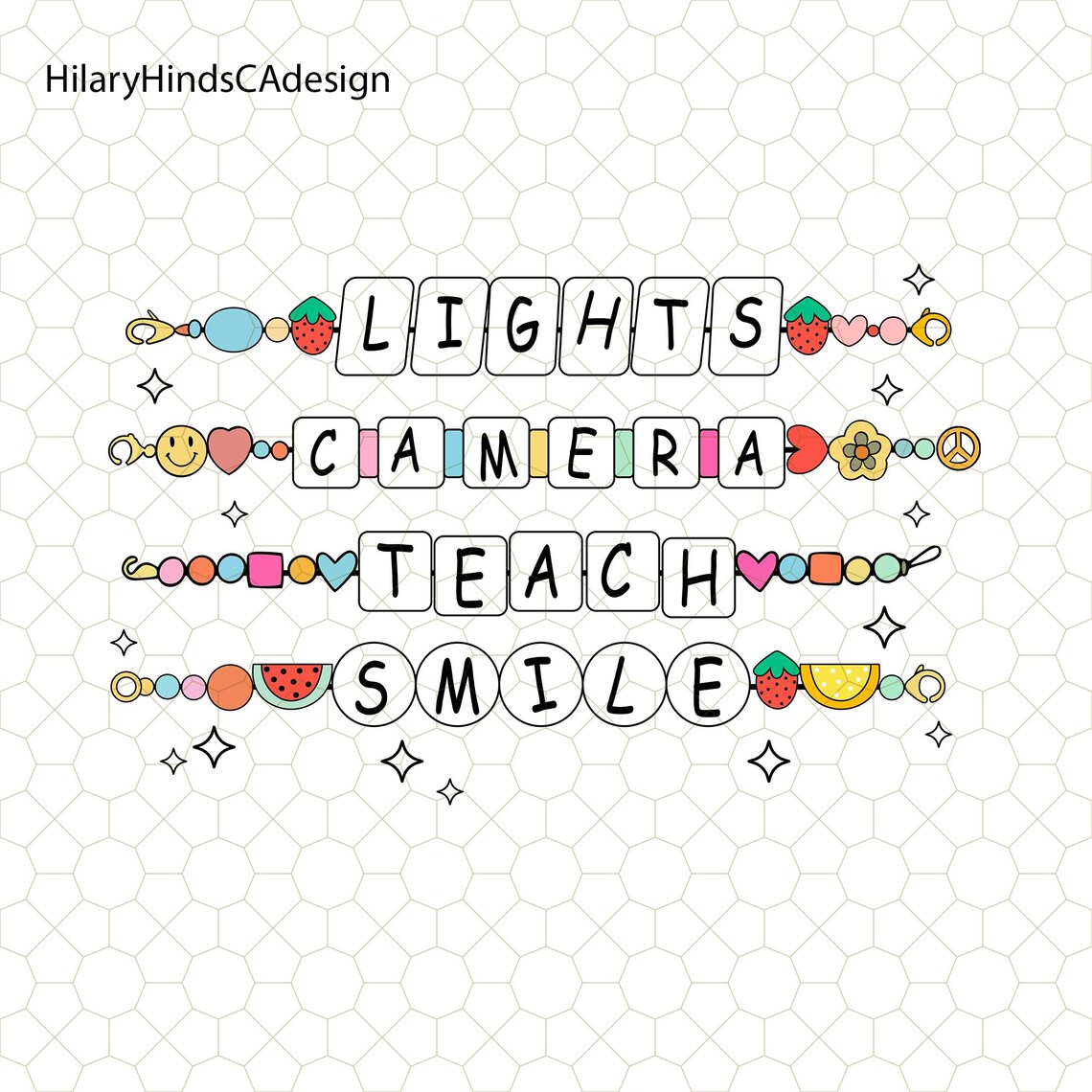 Lights Camera Teach Smile Teacher Png, Back to School Png, Happy First ...