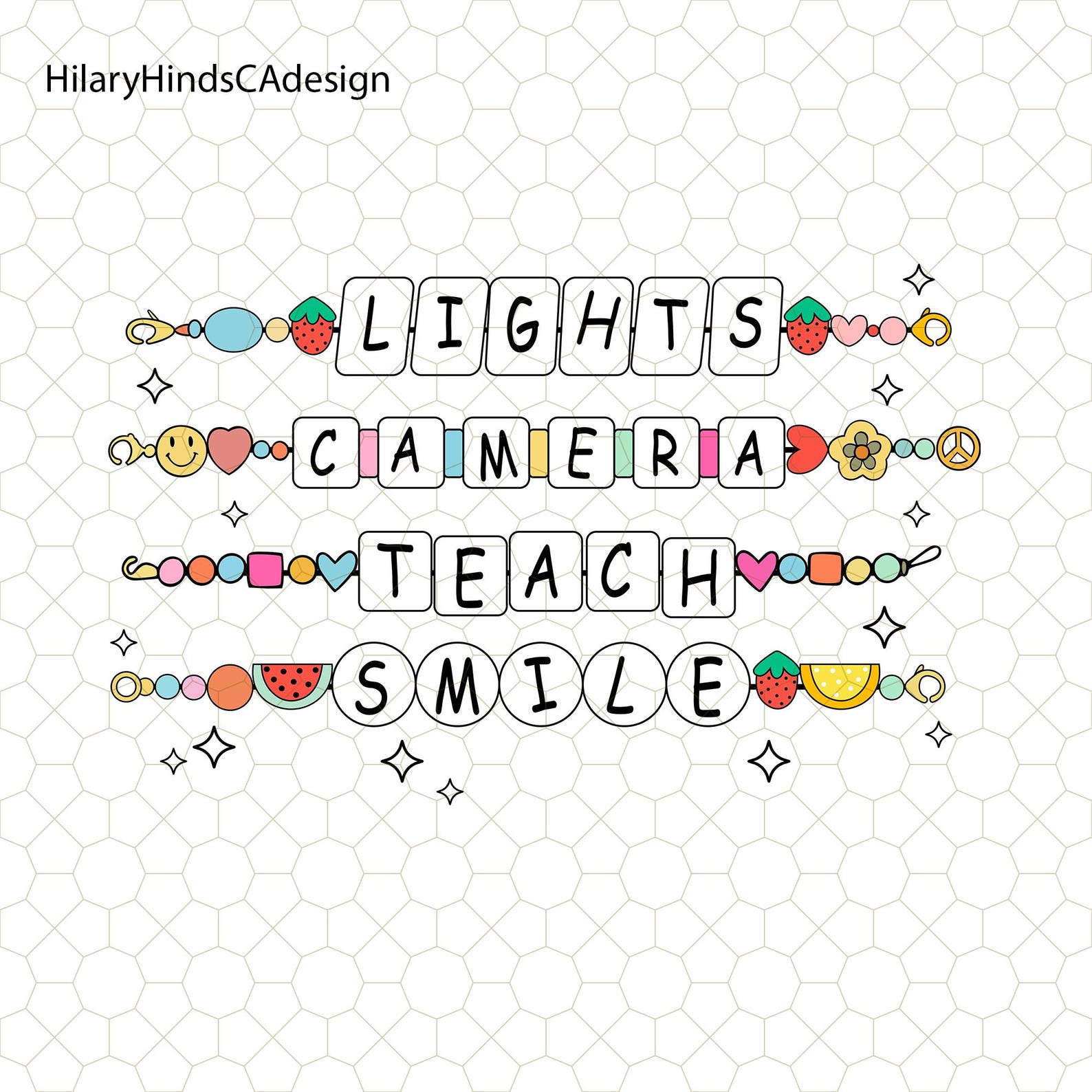 Lights Camera Teach Smile Teacher Png, Back to School Png, Happy First ...