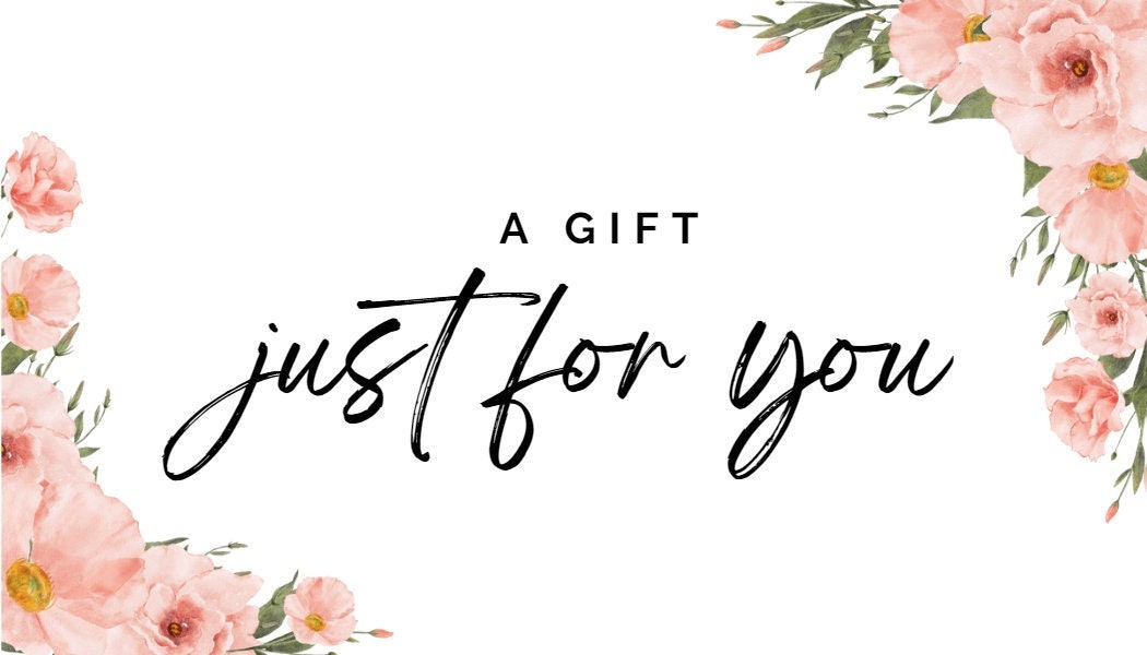 A Gift Just for You Label | Tag | Floral | PNG - Etsy