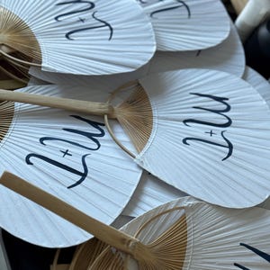 Personalised Hand Painted Paper Paddle Fans | Wedding Favours | Hens ...