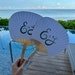 Personalised Hand Painted Paper Paddle Fans | Wedding Favours | Hens ...
