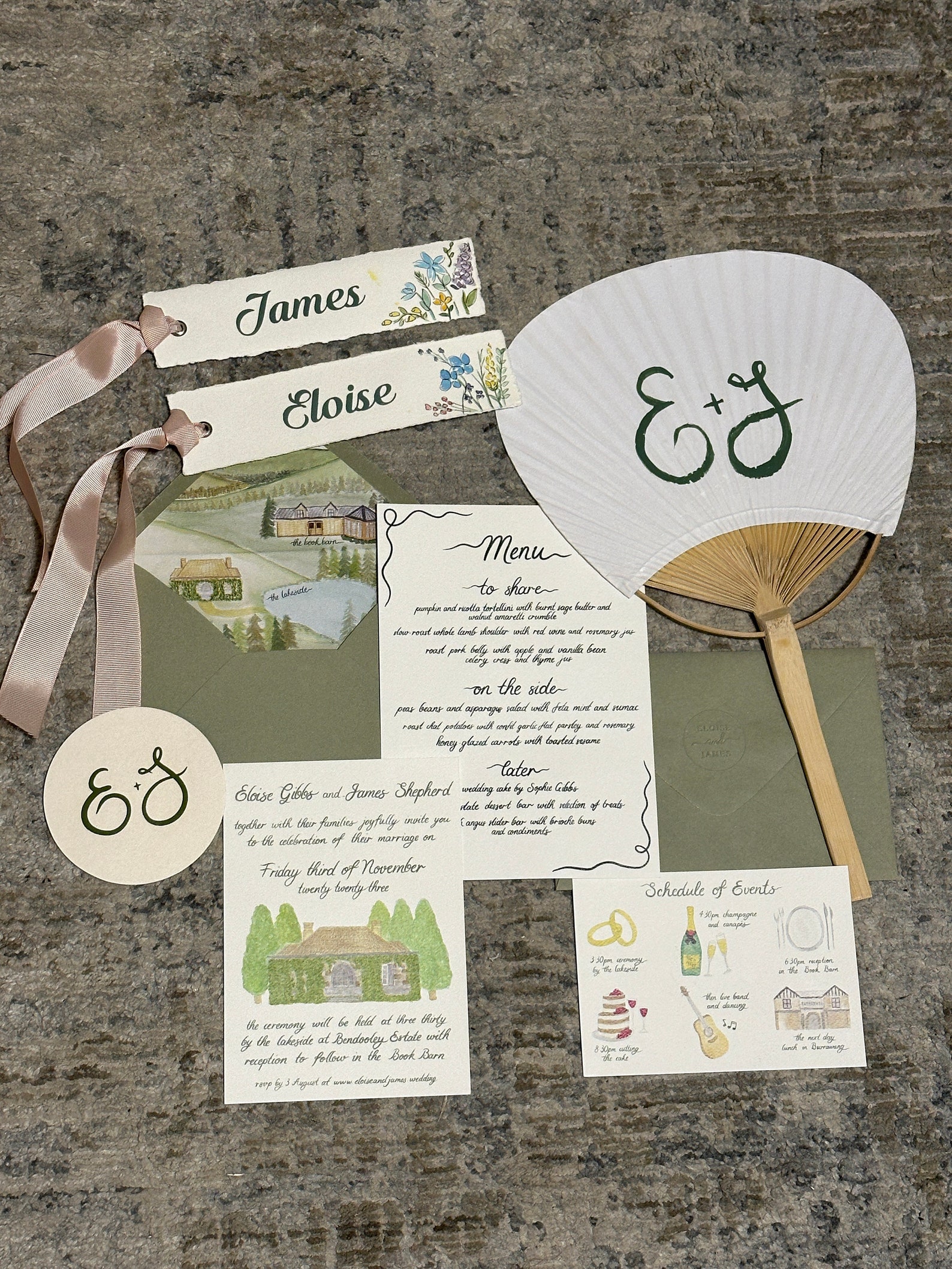 Personalised Hand Painted Paper Paddle Fans | Wedding Favours | Hens ...