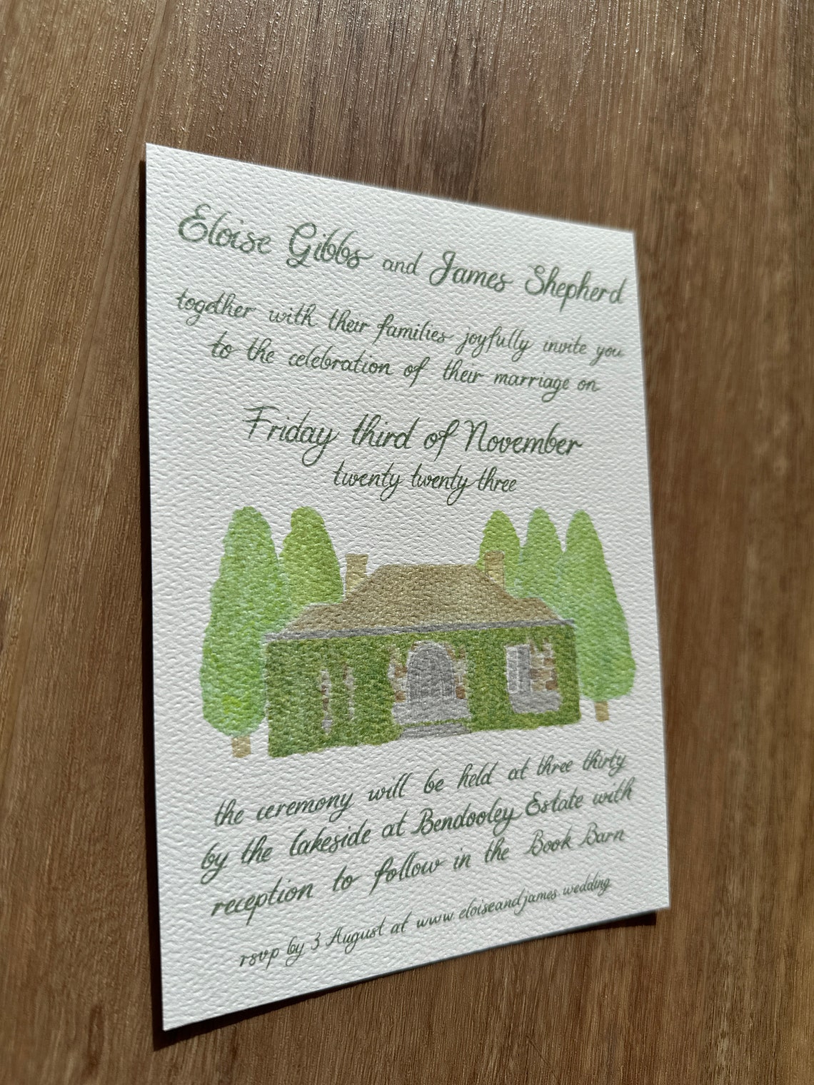 Custom Hand Painted Wedding Invitations | Digital Download ...
