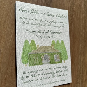Custom Hand Painted Wedding Invitations | Digital Download ...