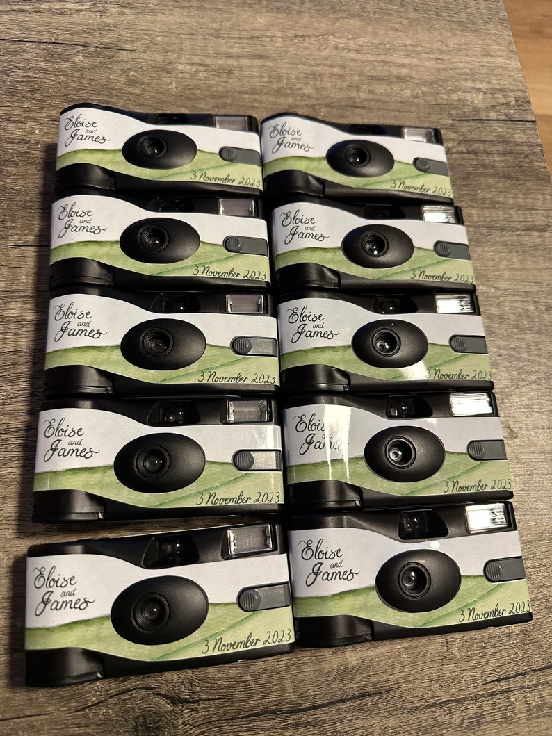 Custom Personalised Disposable Camera Wraps Wedding Engagement Birthday ...