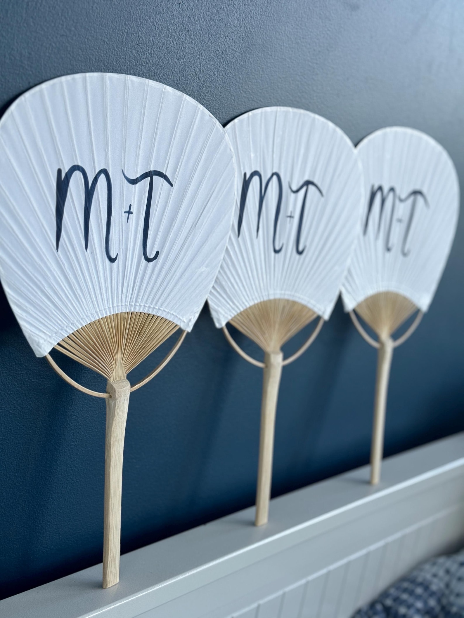 Personalised Hand Painted Paper Paddle Fans | Wedding Favours | Hens ...