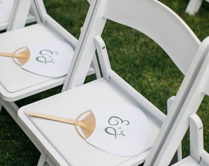 Personalised Hand Painted Paper Paddle Fans | Wedding Favours | Hens ...
