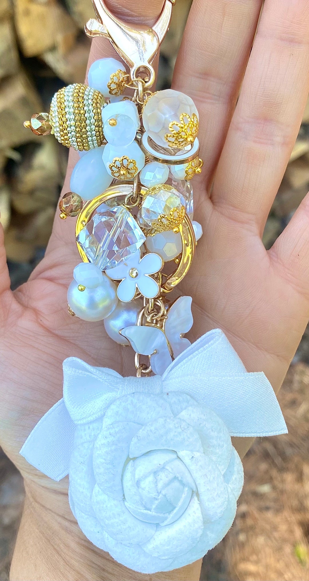 Purse Dangle, Purse Charm, Beaded Clip for Purses, Handbags ...