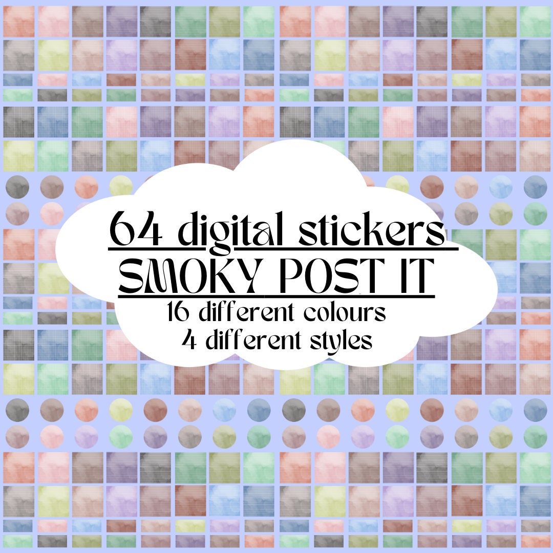 64 Cloudy Digital Post-its. - Etsy