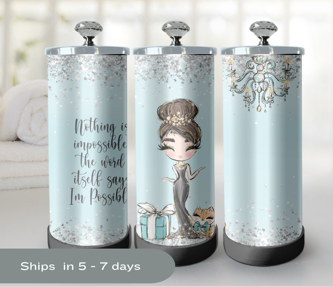 Large Decorative Salon Sanitizing Jar, Audrey Hepburn Inspired Jar With ...