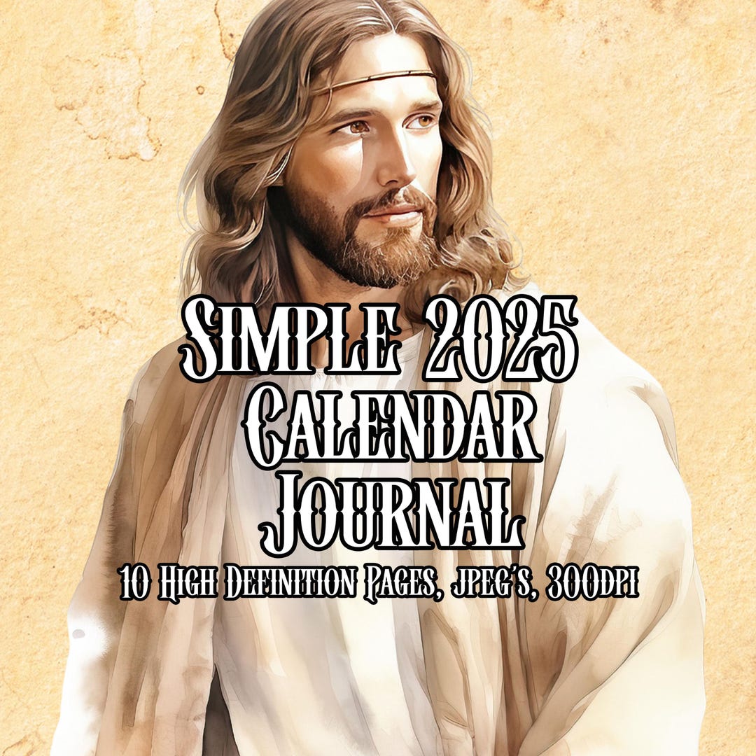 Simple 2025 Faith Calendar Journal Kit Christian Vintage Printable ...