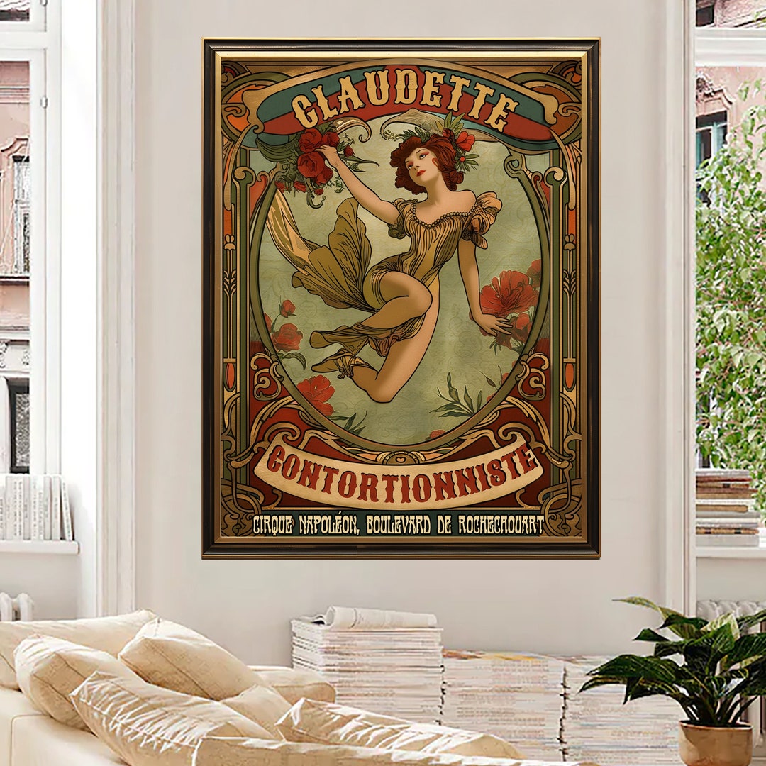 Circus Freak 'claudette' Retro Digital Print Carnival Poster Art ...
