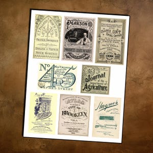 Vintage Classic Large Labels Junk Journal Ephemera Collage Sheets ...