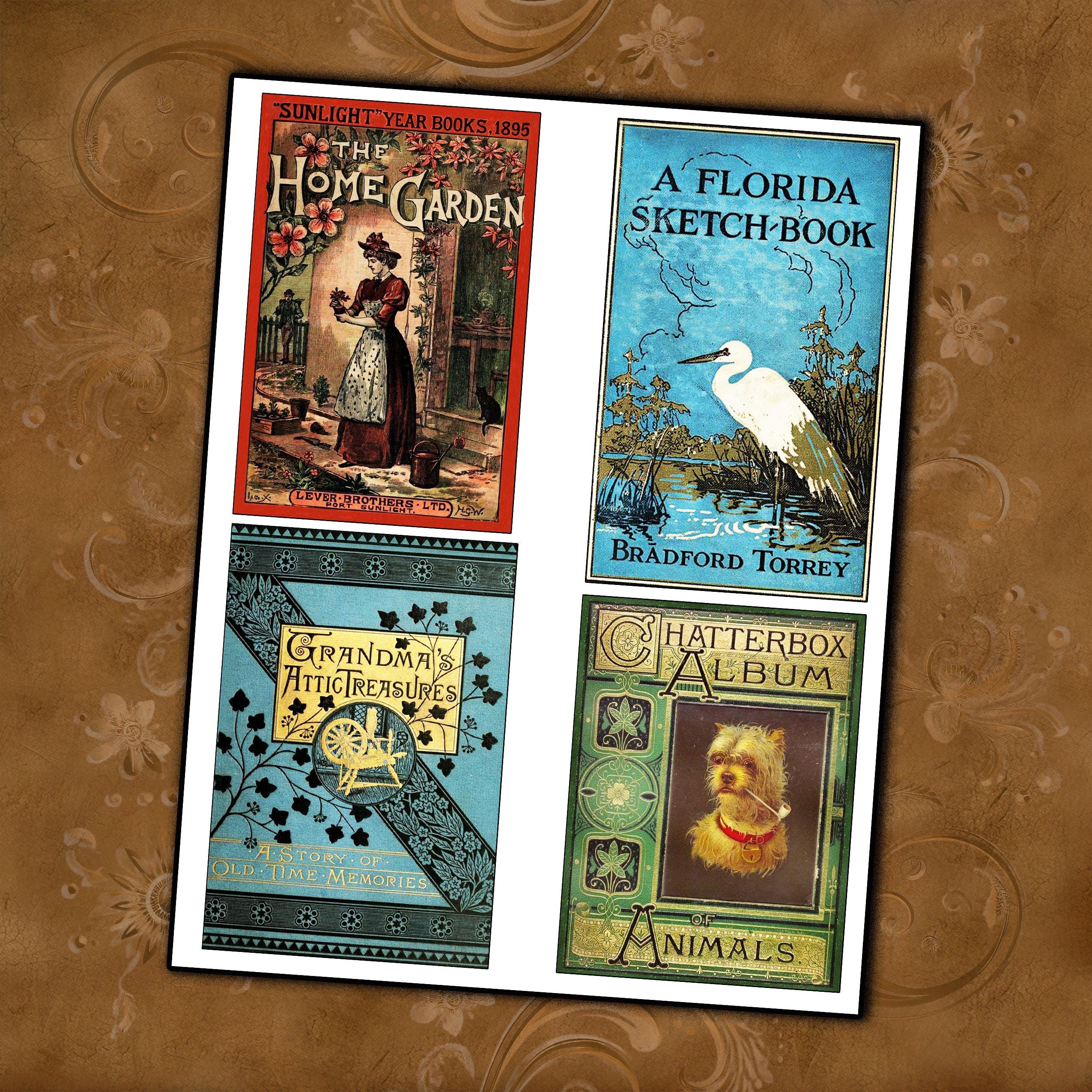 Authentic Vintage Book Covers Ephemera Bundle 50+ Printable Book Covers ...