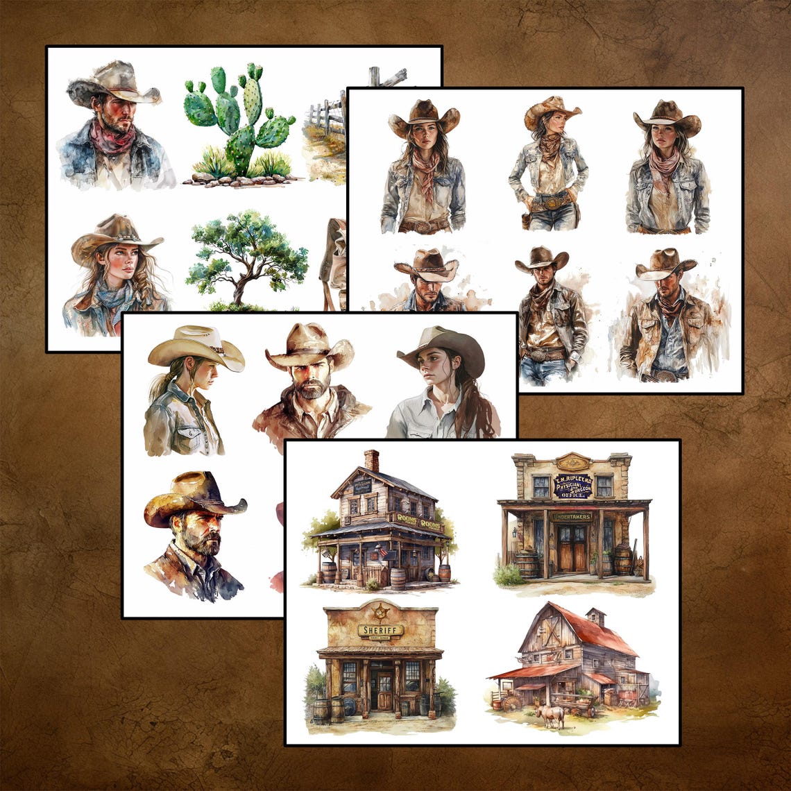 Western Cowboys Cowgirls Junk Journal Ephemera Printable Pages Journal ...