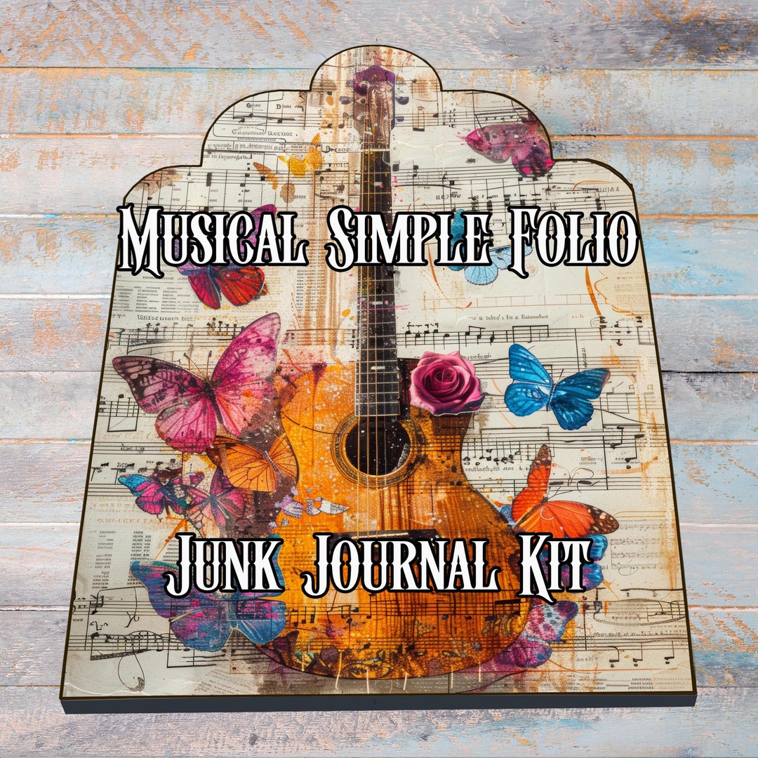 Musical Ephemera Boho Junk Journal Arched Folio Kit Printable Pages ...