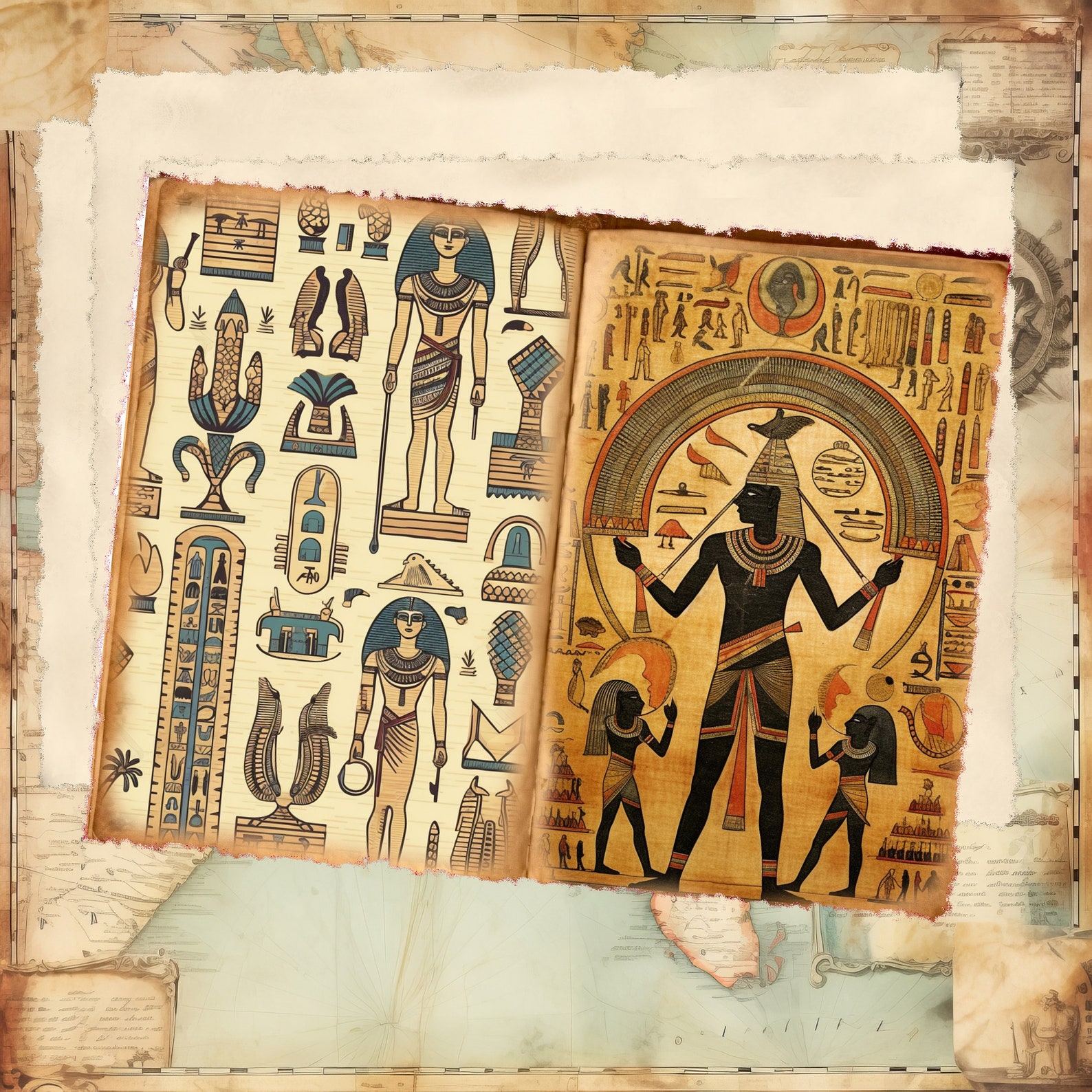 Vintage Ancient Egypt Junk Journal Printable Pages Travel Journal ...