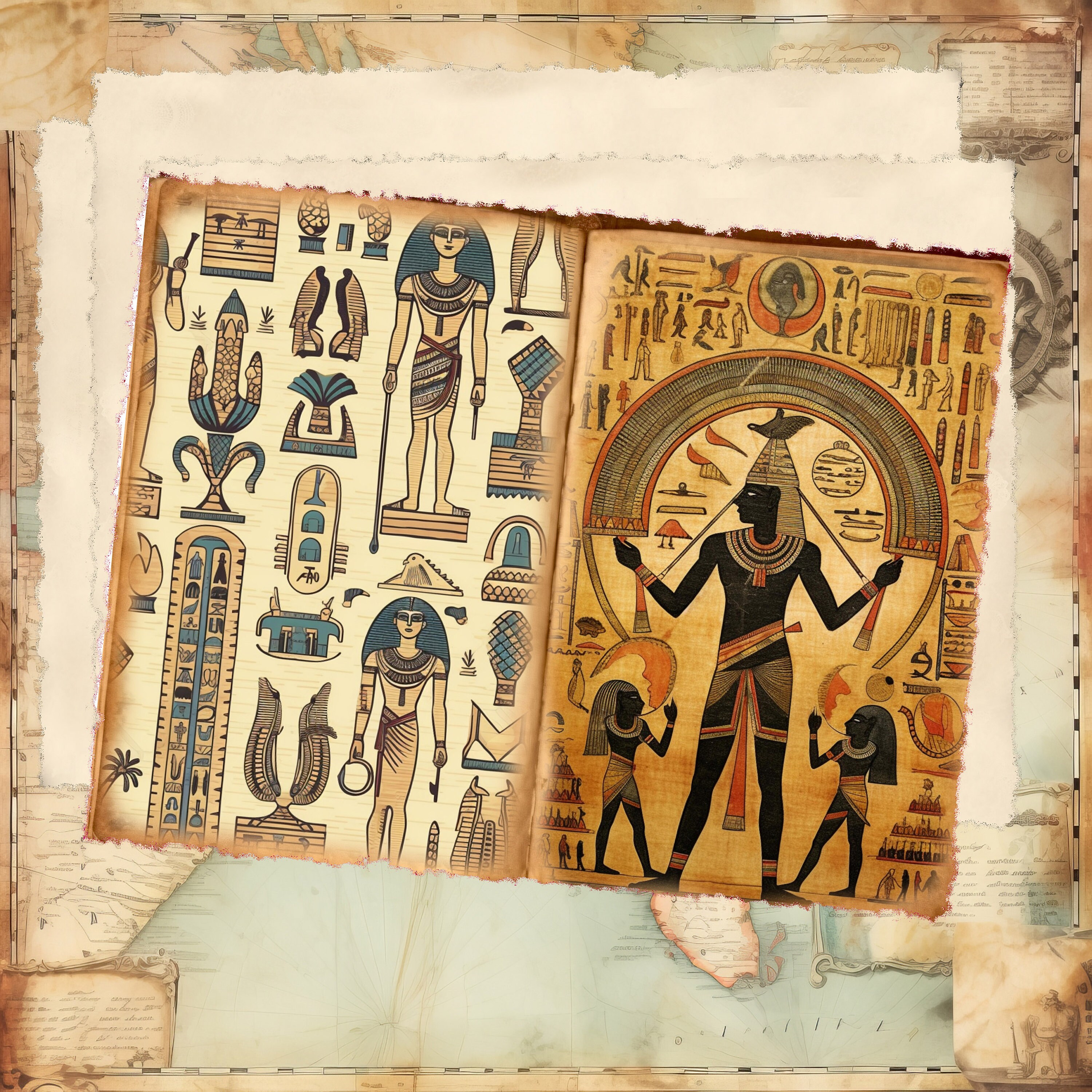 Vintage Ancient Egypt Junk Journal Printable Pages Travel Journal ...