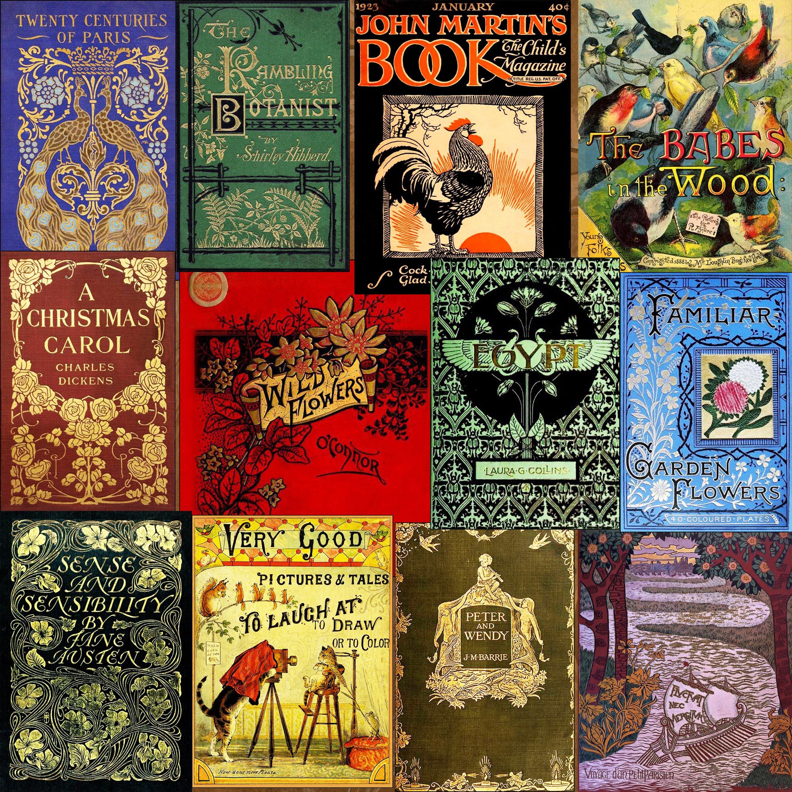 Authentic Vintage Book Covers Ephemera Bundle 50+ Printable Book Covers ...