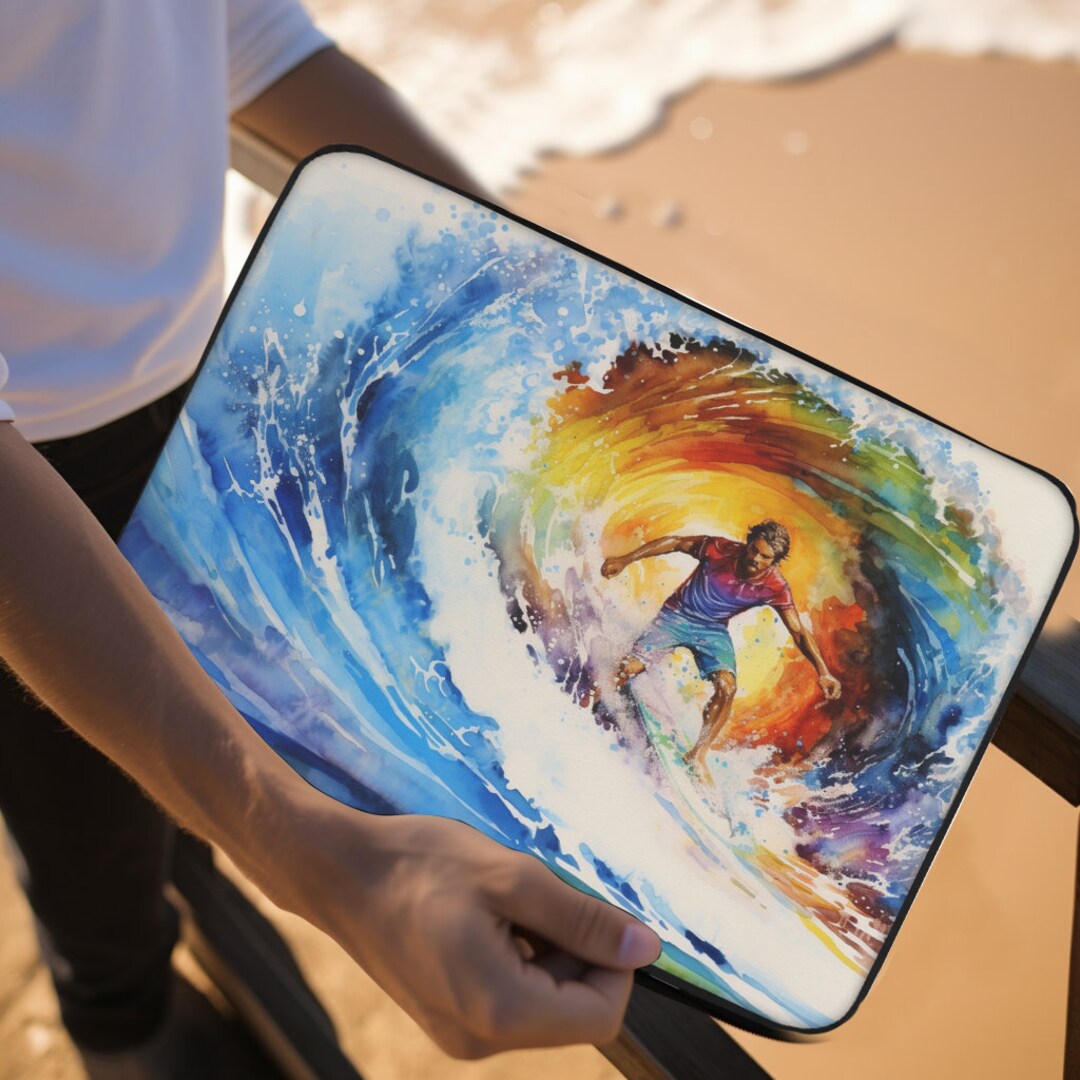 Surfing Theme Laptop Sleeve Beach Laptop Case MacBook Laptop 12/13/15 ...